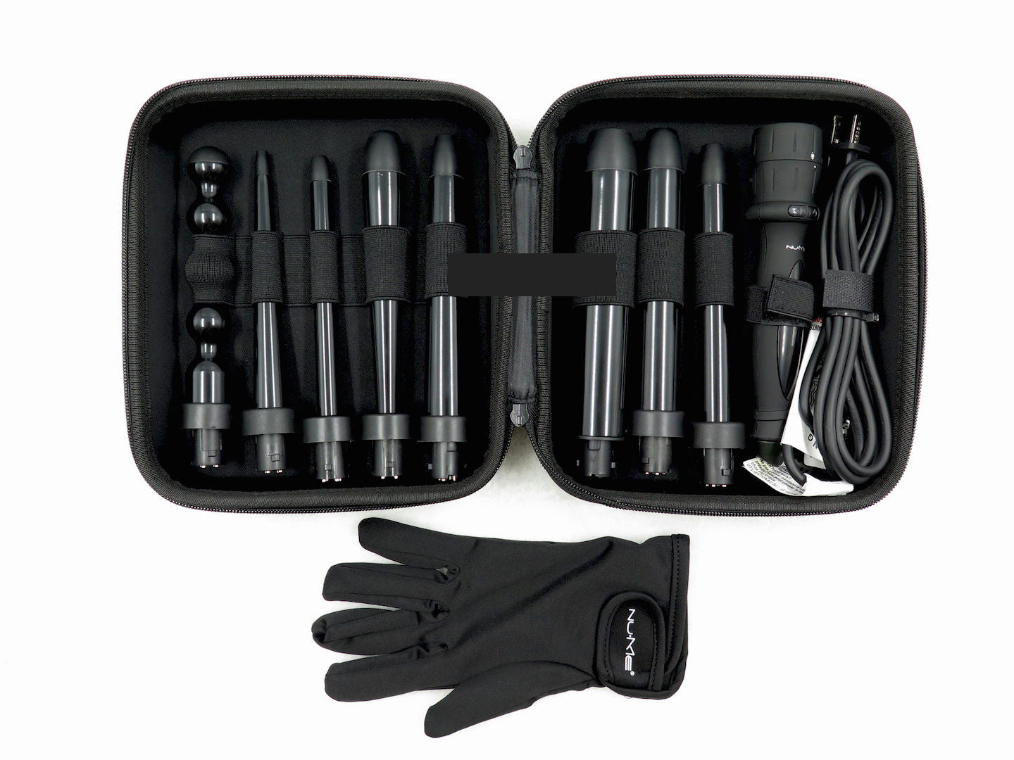 Nume 8-in-1 interchangeable tourmaline ceramic curling wand set - Octo